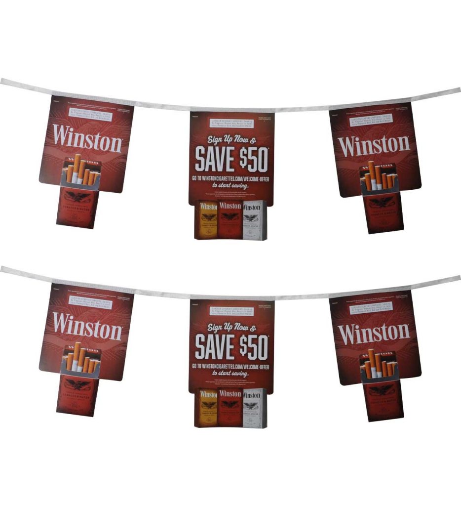 Coated paper pennant banner for winston – Custom pennant banner Factory